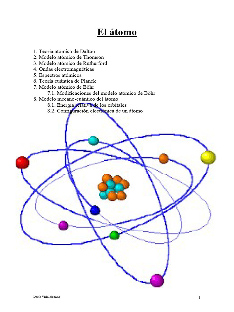 El Átomo Modelos Atómicos | PDF | Configuración electronica | Átomos