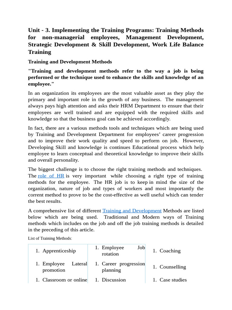 T AND D UNIT 3, 4, 5 Uniit | PDF | Strategic Management | Goal