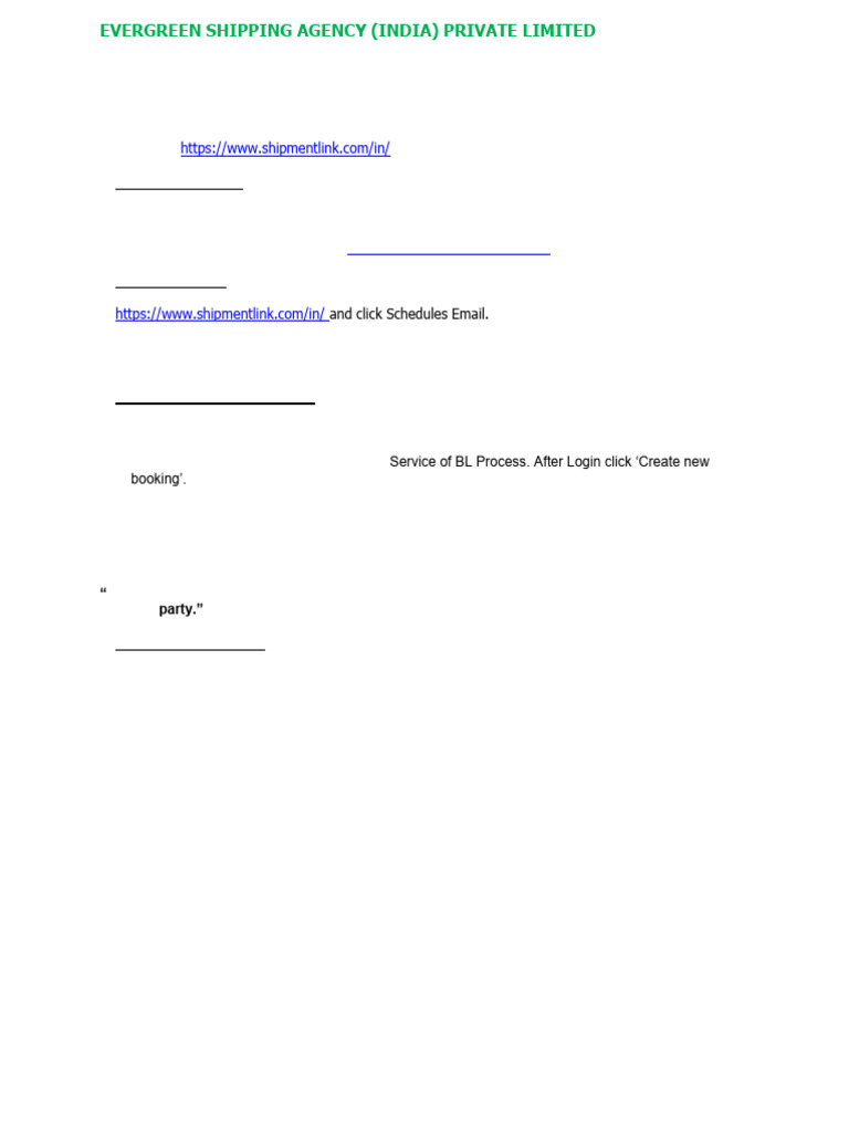 Export Booking Guideline | PDF | Cargo | Bill Of Lading