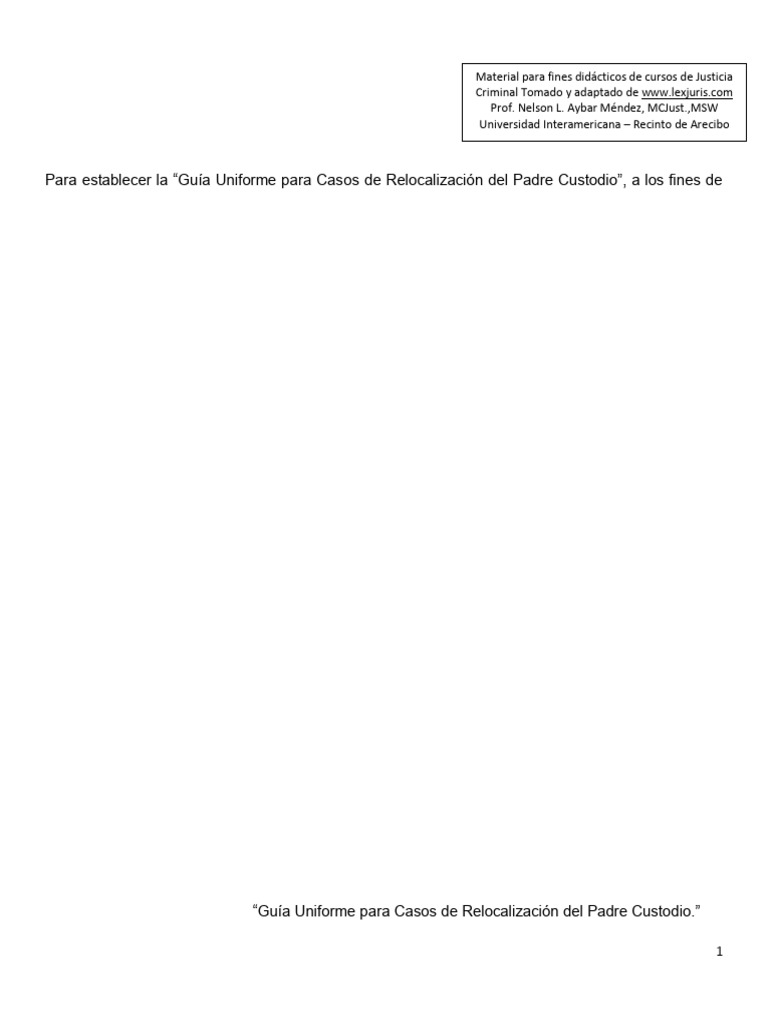 102 Mayo 18 Guia Padre Custodio | PDF | Puerto Rico | Sentencia (ley)