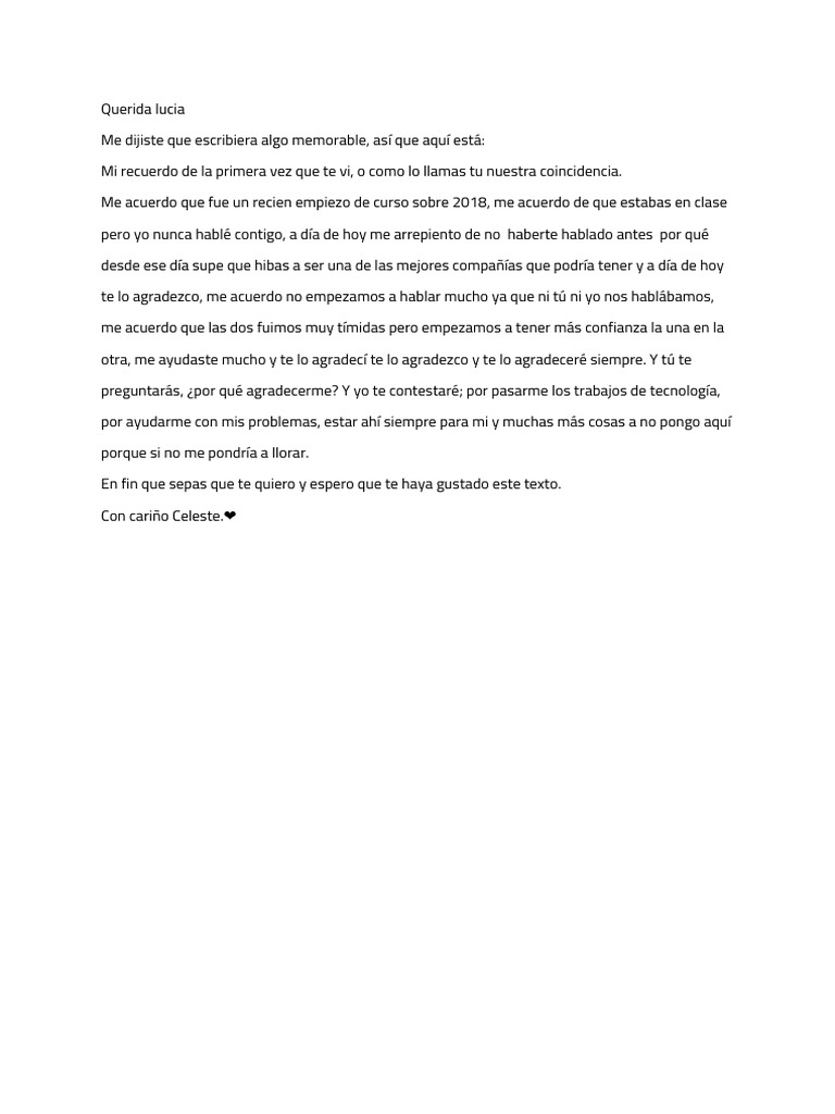 Querida Lucia | PDF | Relaciones personales, crianza y desarrollo personal