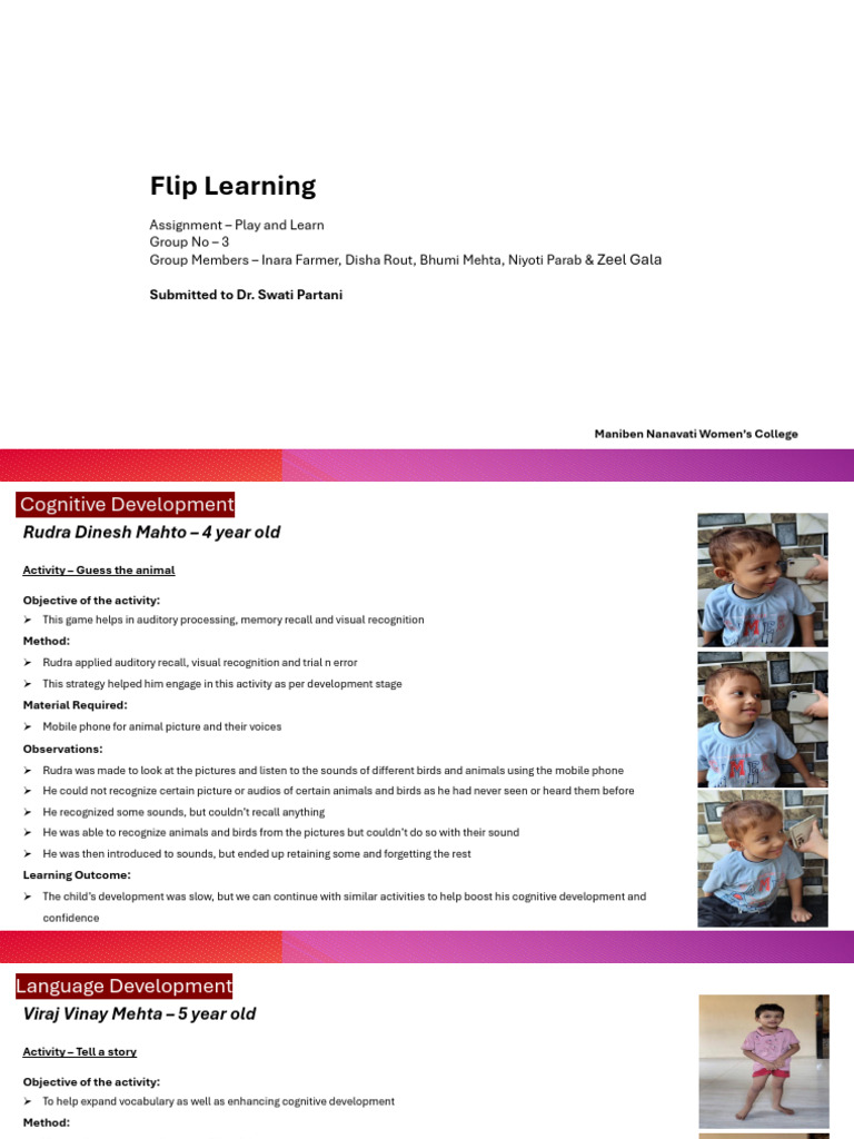 Child Development Presentation - Flip Learning Group-3 - 14th Nov'24 ...