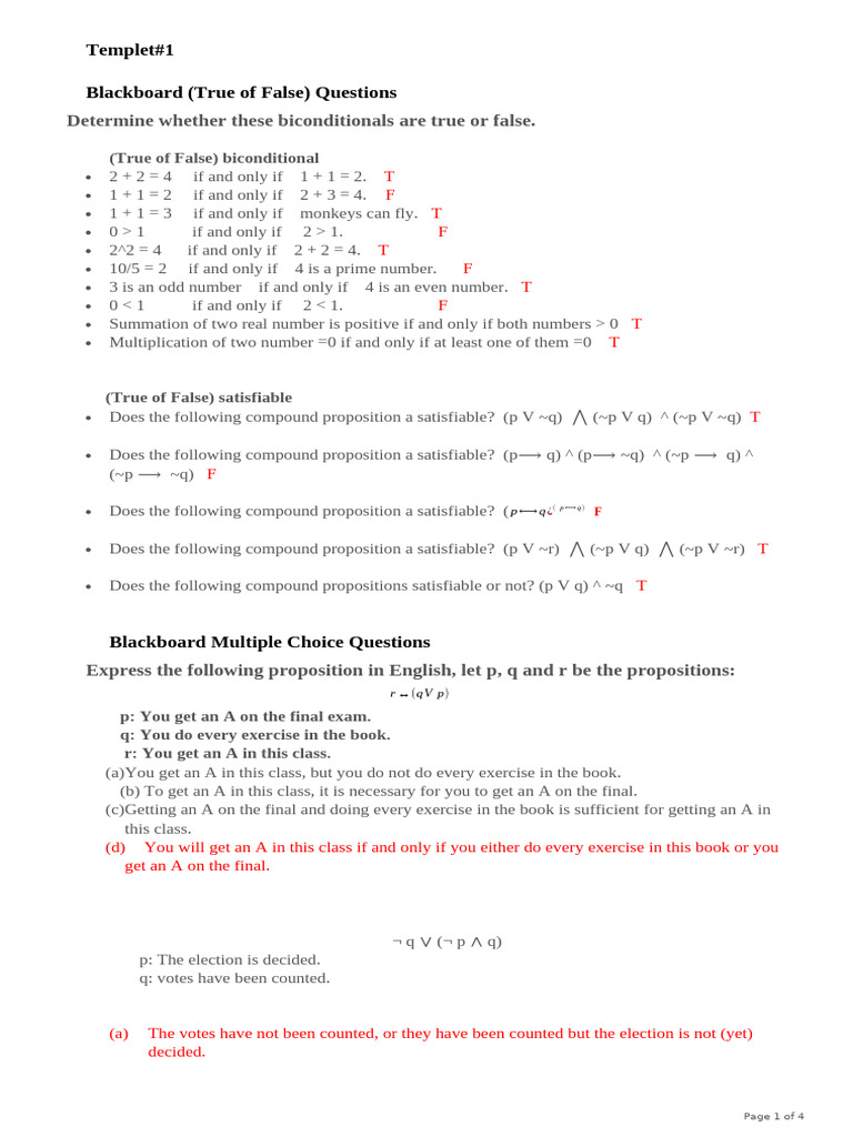 1 - PropositionalLogic | PDF | Mathematical Logic | Logic 1 - PropositionalLogic | PDF | Mathematical Logic | Logic