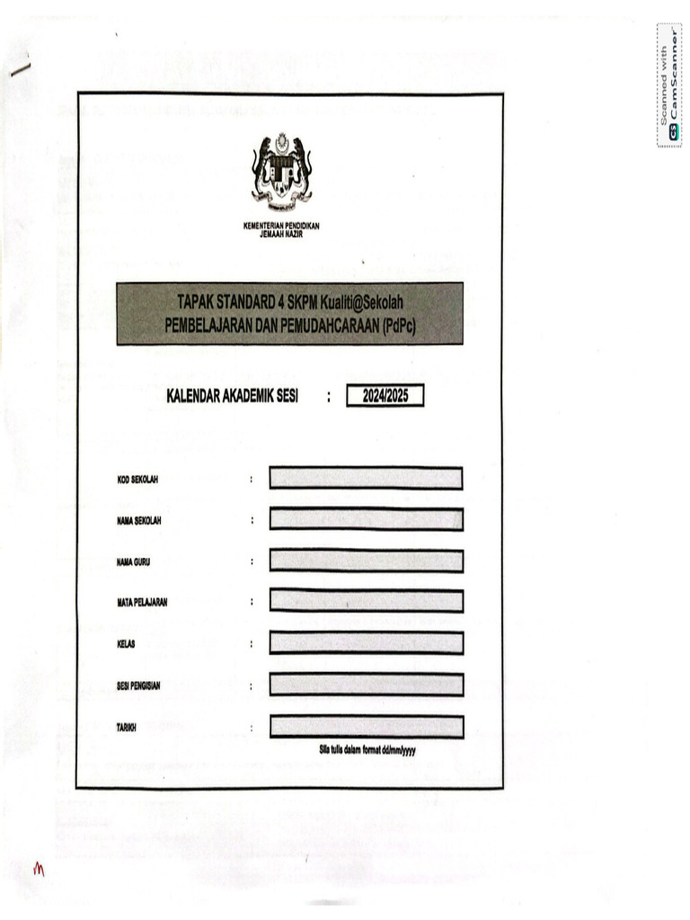 Borang Pencerapan | PDF