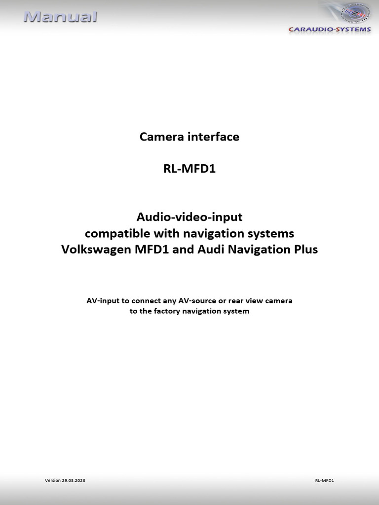 Man Eng RL-MFD1 | PDF | Electronics | Electrical Engineering
