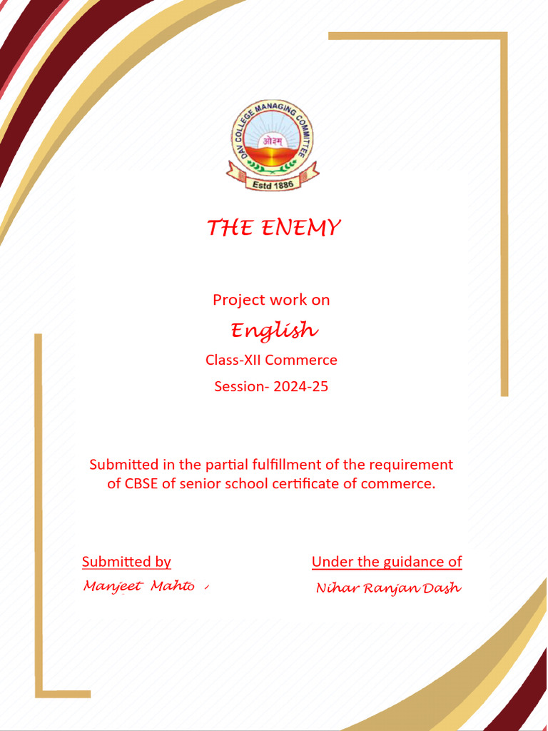 Manjeet Cover Page | PDF