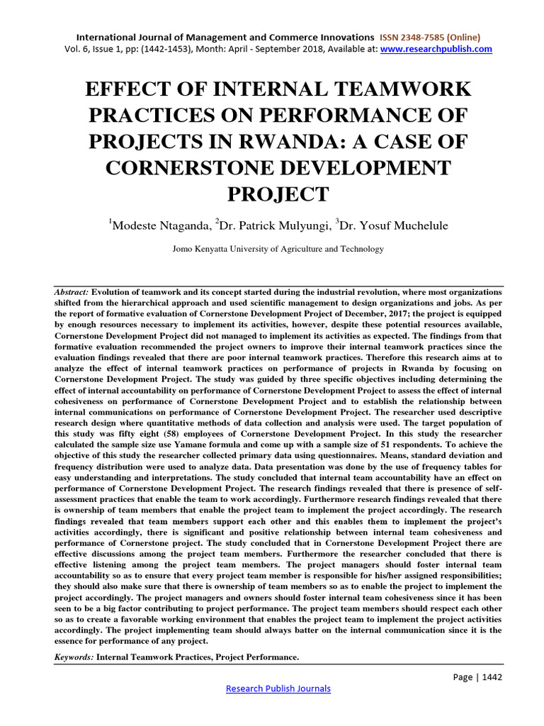 2effect of Internal Teamwork | PDF | Errors And Residuals | Coefficient ...