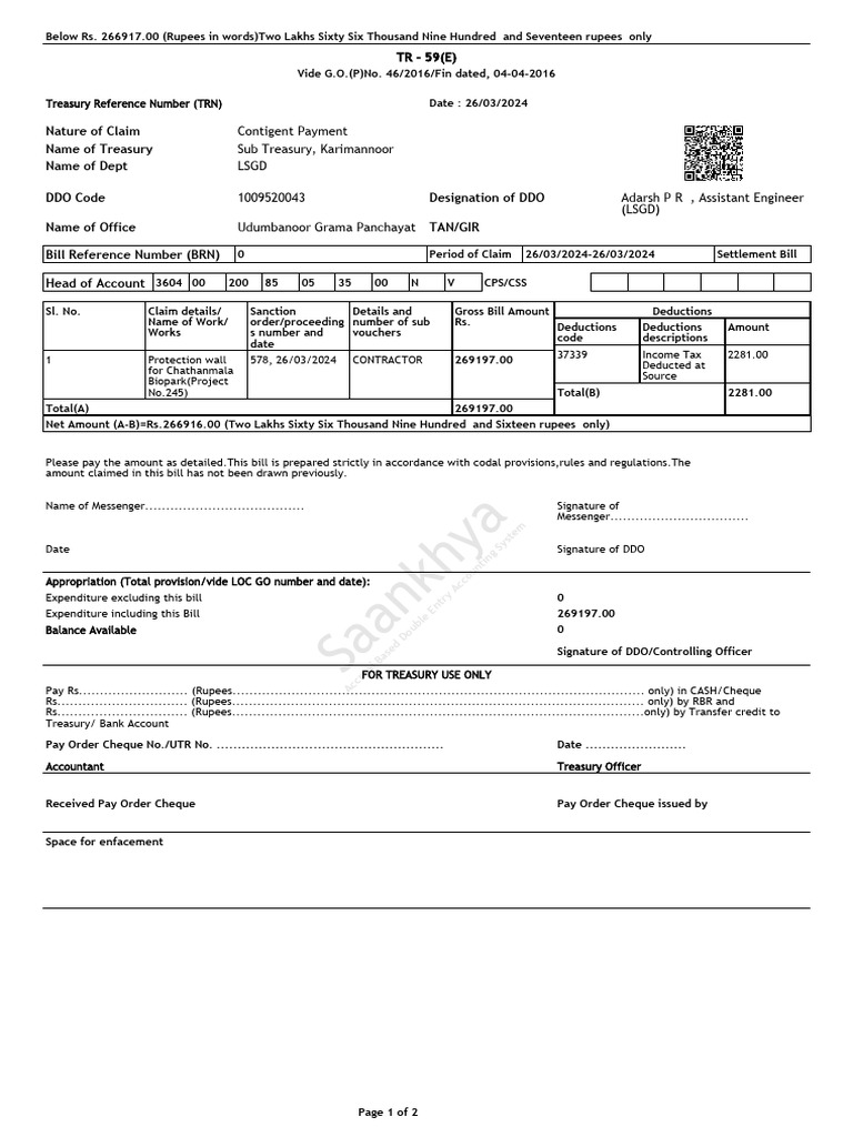 TR 59 Biopark | PDF | Payments | Government Finances
