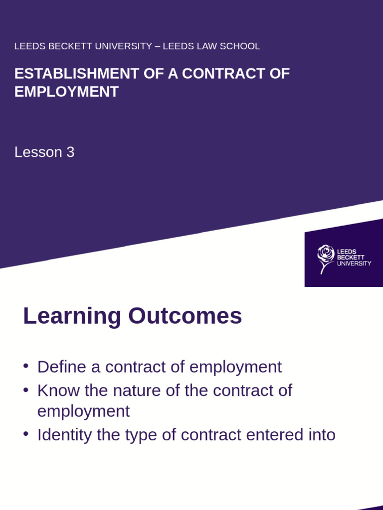 Establishment of Employment Relationship | PDF | Employment | Civil Law (Legal System)