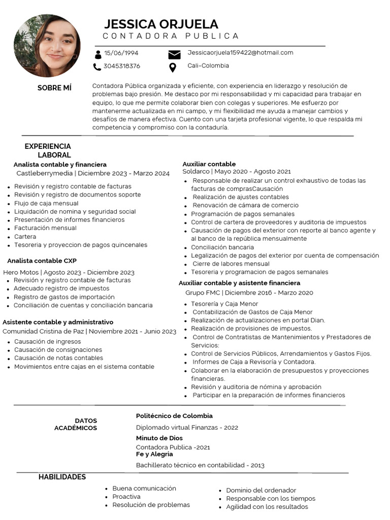 Currículum Agente Comercial Foto Simple Blanco - 20241003 - 152035 ...