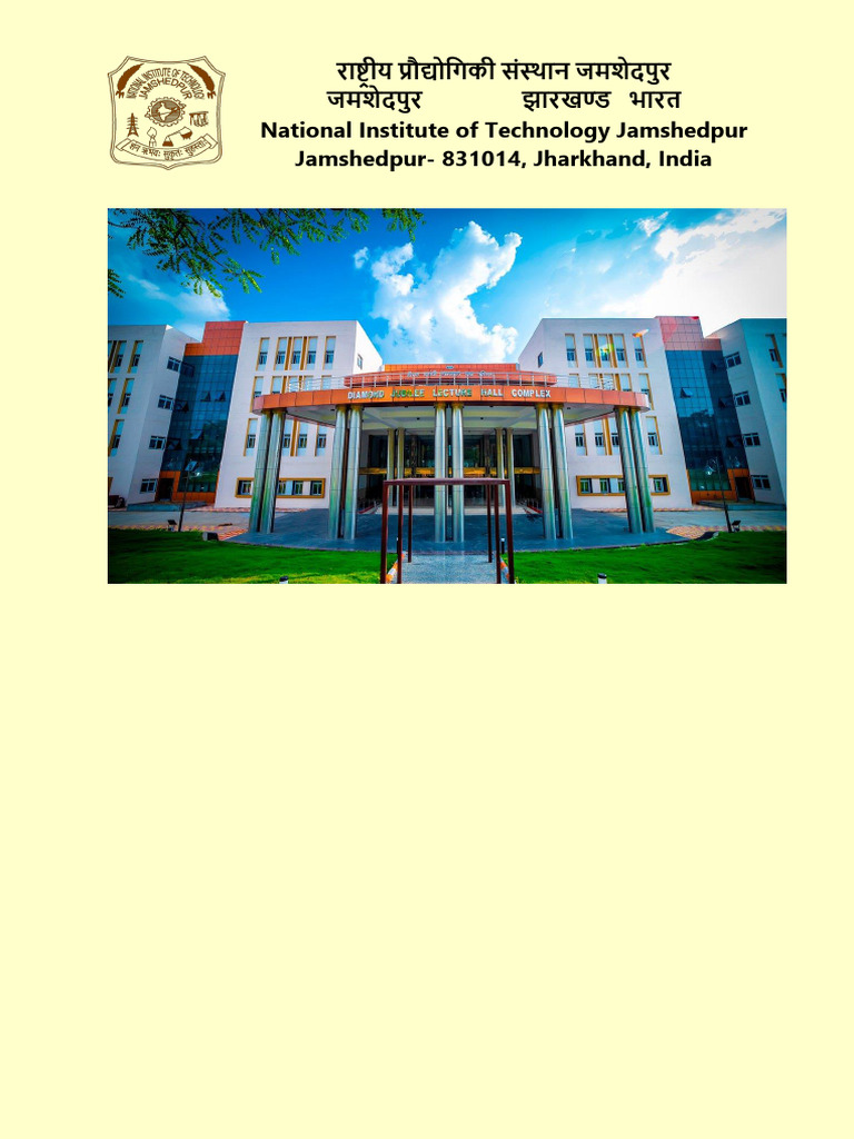 PHD Admissions For The Spring Semester of Ay 2024-2025 at Nit Jamshedpur | PDF | Machine ...