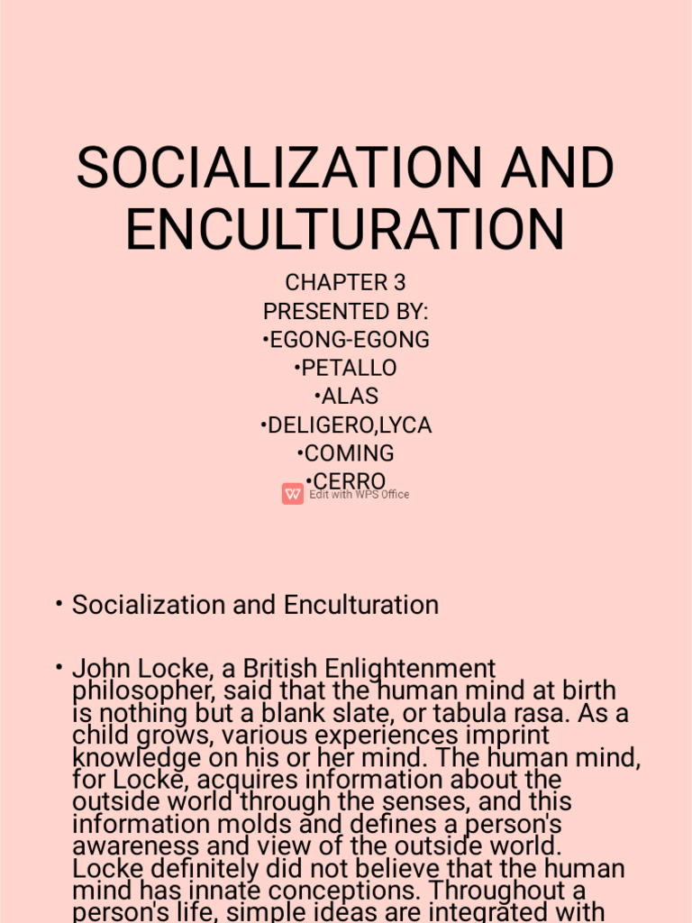 SOCIALIZATION A WPS Office | PDF | Socialization | Deviance (Sociology)