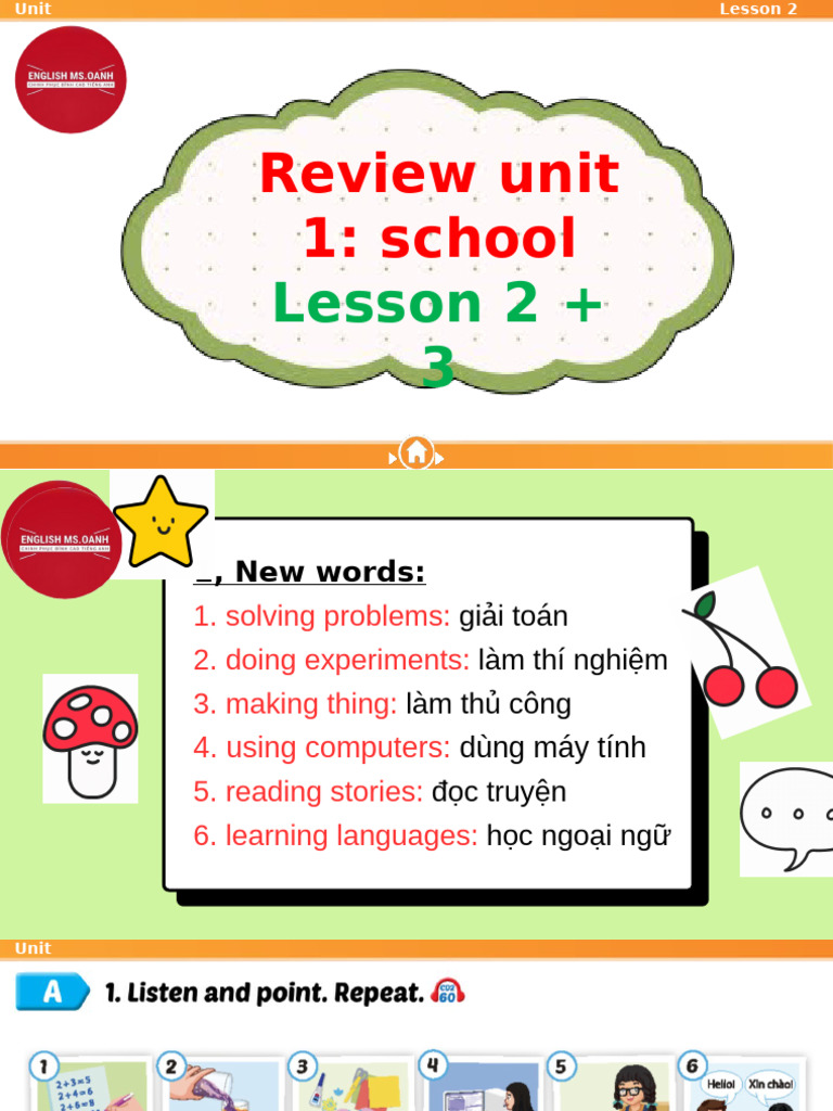 Review Unit 1 Lesson 2 + 3. | PDF