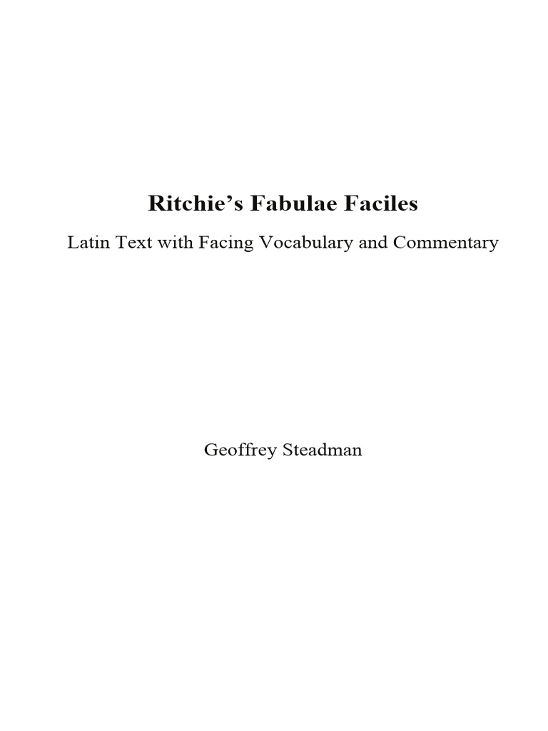 Fabulae Faciles | PDF | Latin | Books