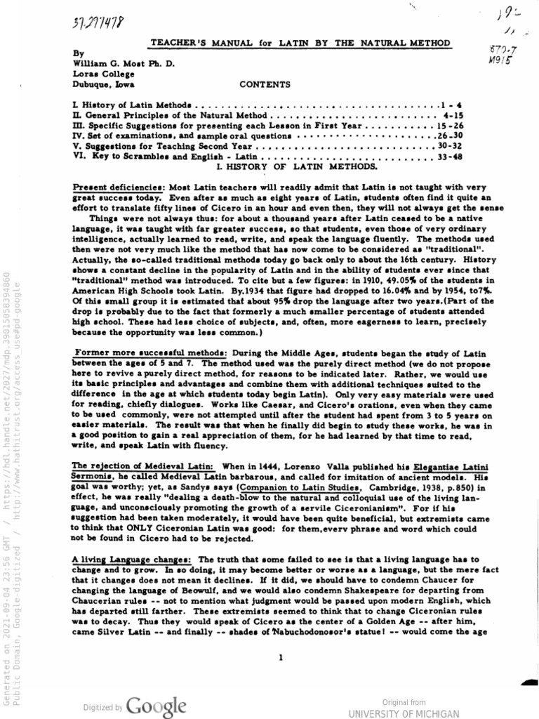 latina_natural_00_teachers_guide | PDF | Language Education | Latin