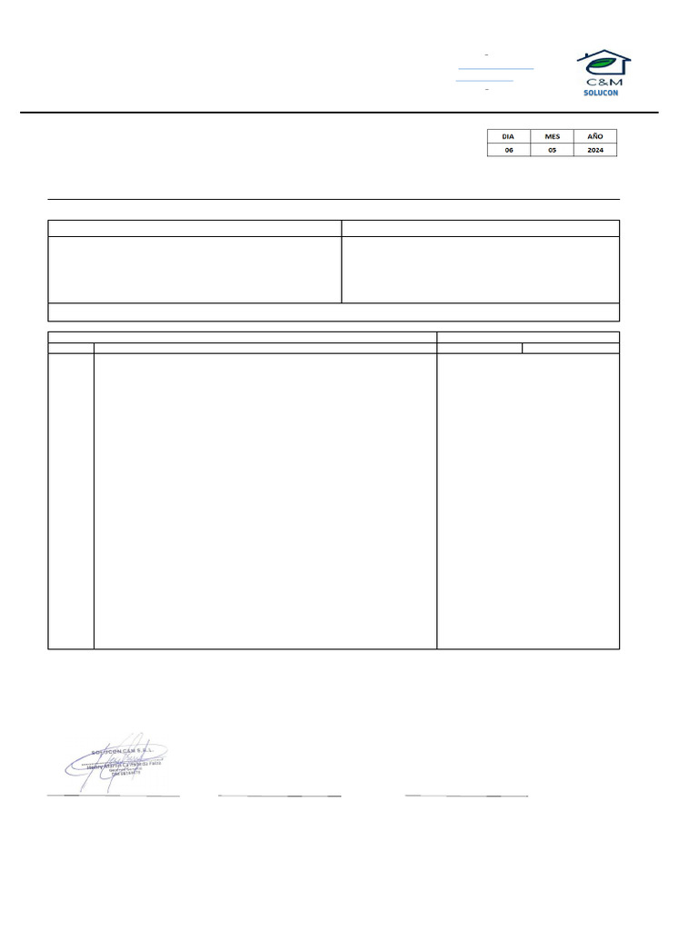 Modelo de Orden de Servicio Os | PDF