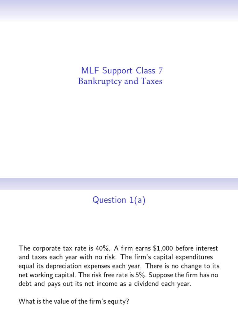 MLF Support Session Class 7 | PDF | Share Repurchase | Dividend