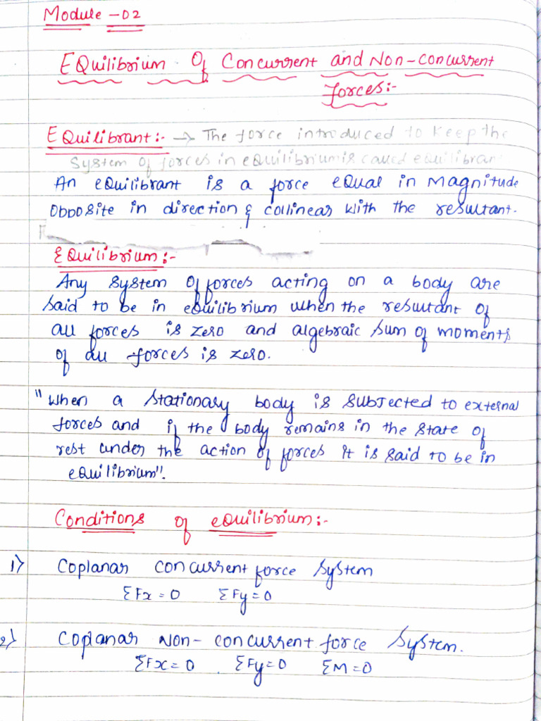 Module-2 Engg Mechanics Lami's Theorem | PDF | Science & Mathematics Module-2 Engg Mechanics Lami's Theorem | PDF | Science & Mathematics
