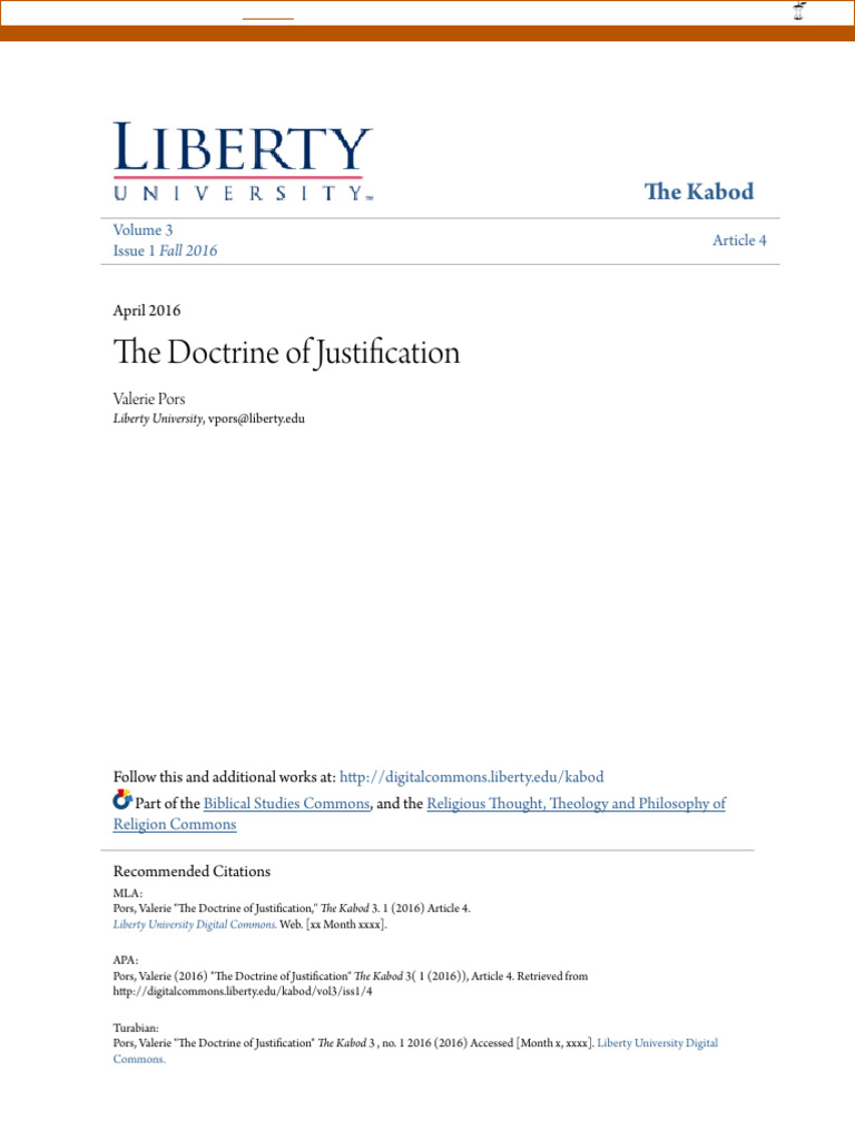 The Doctrine of Justification | PDF | Justification (Theology) | Sola Fide