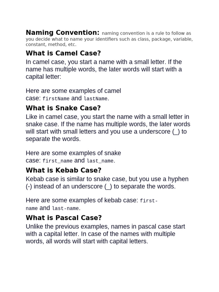 2 - Naming Convention | PDF | Language Arts & Discipline | Foreign Language Studies