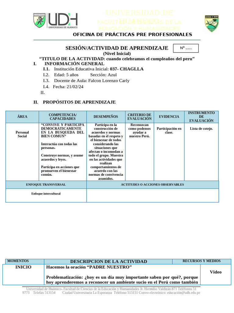 Sesion de Aprendizaje Matematica Clase Modelo | PDF | Evaluación | Aprendizaje