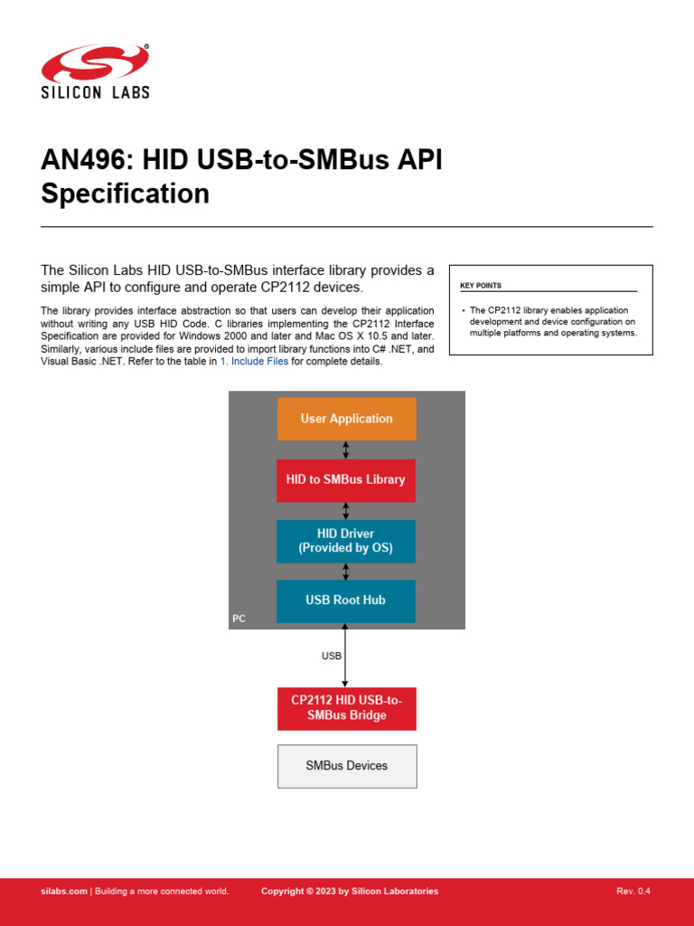 An496 Hid Usb To Smbus Api Specification | PDF | Operating System | String (Computer Science)