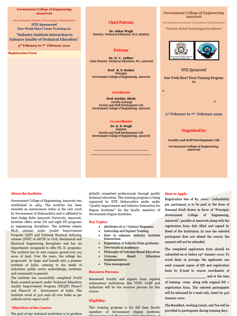 Brochure For DTE FDP | PDF | Business