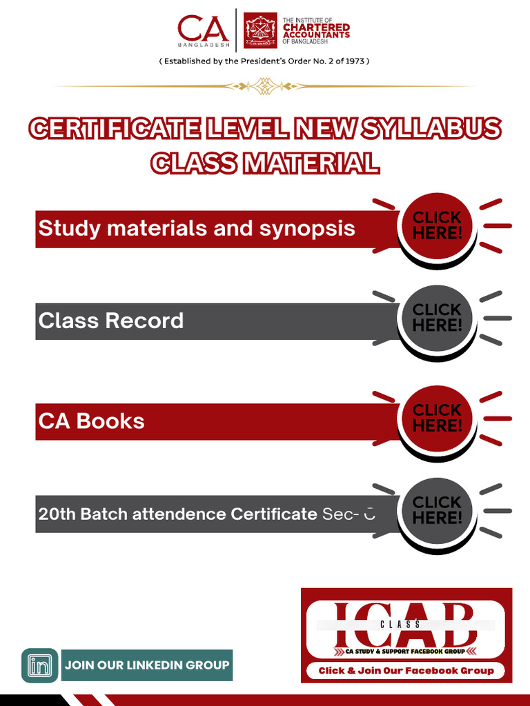 Certificate Level New Syllabus Class Material | PDF