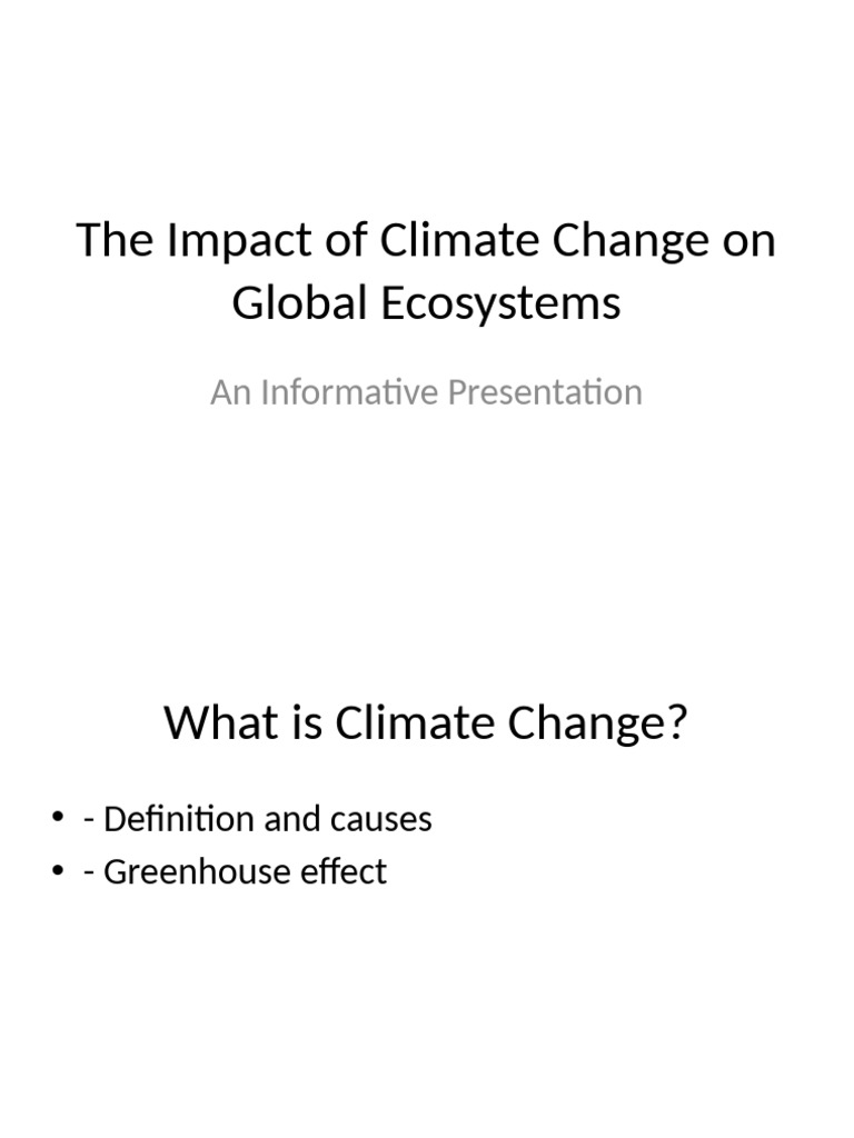 Climate Change Presentation | PDF | Science & Mathematics