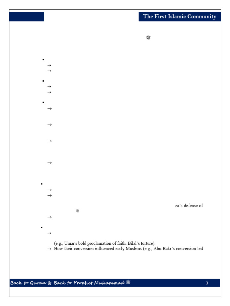 The First Islamic Community. AI Skill Book | PDF | Muhammad | Umar