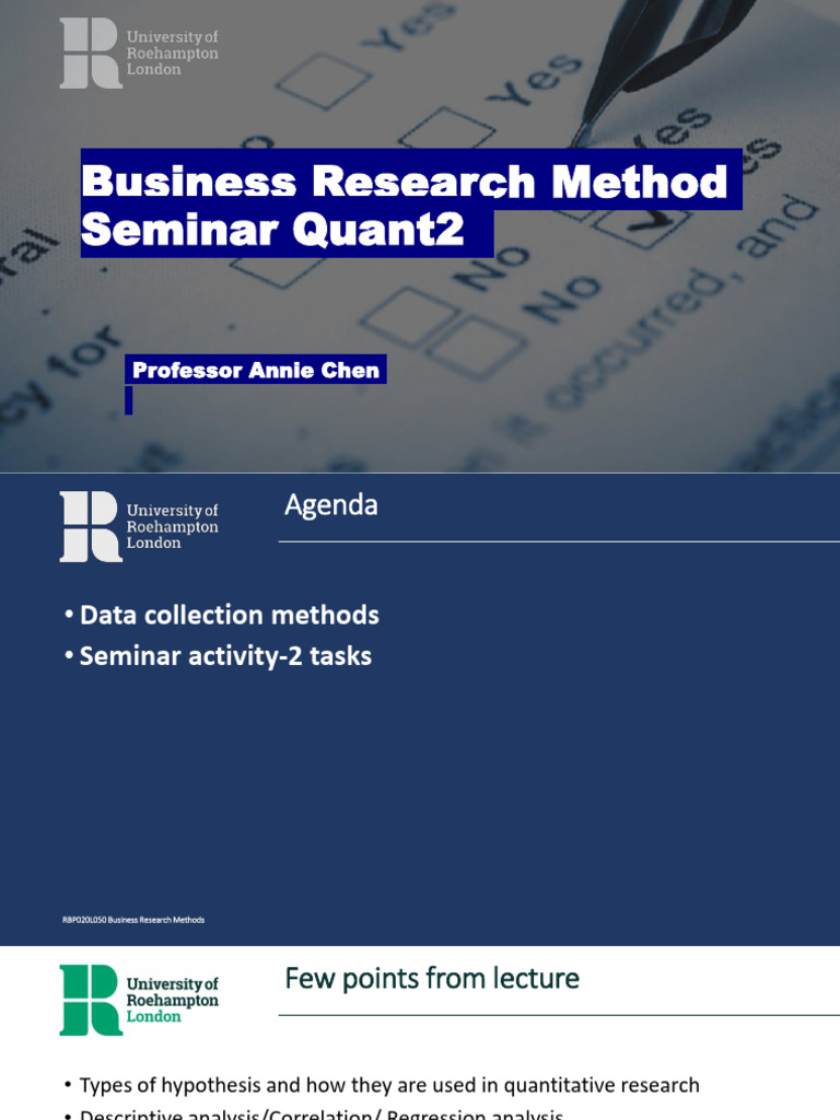 BRM Seminar9 Quant2 | PDF | Statistics | Data