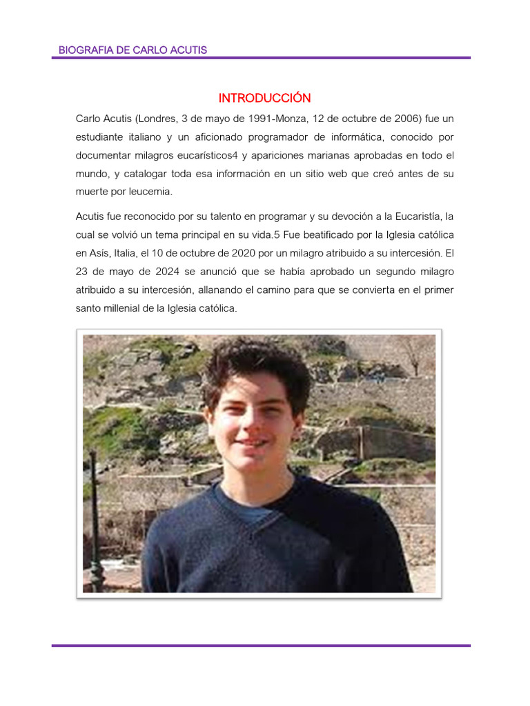 Carlo Acutis | PDF | Iglesia Católica