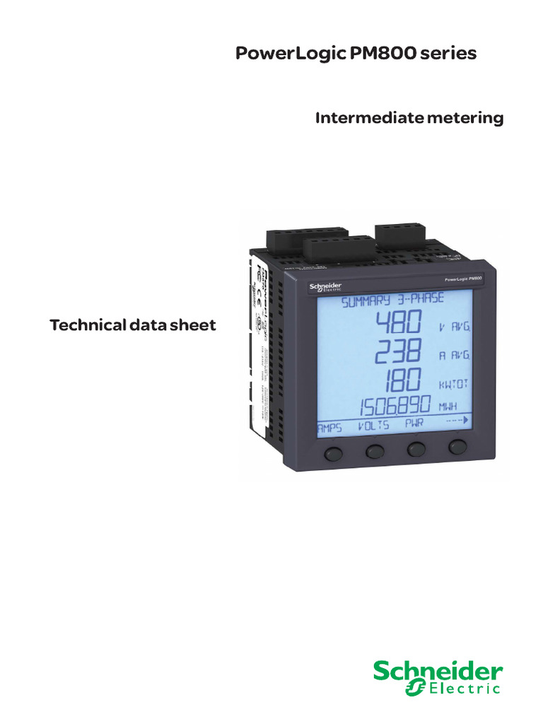 PowerLogic PM800 Series Meter Overview | PDF | Ac Power | Electrical ...