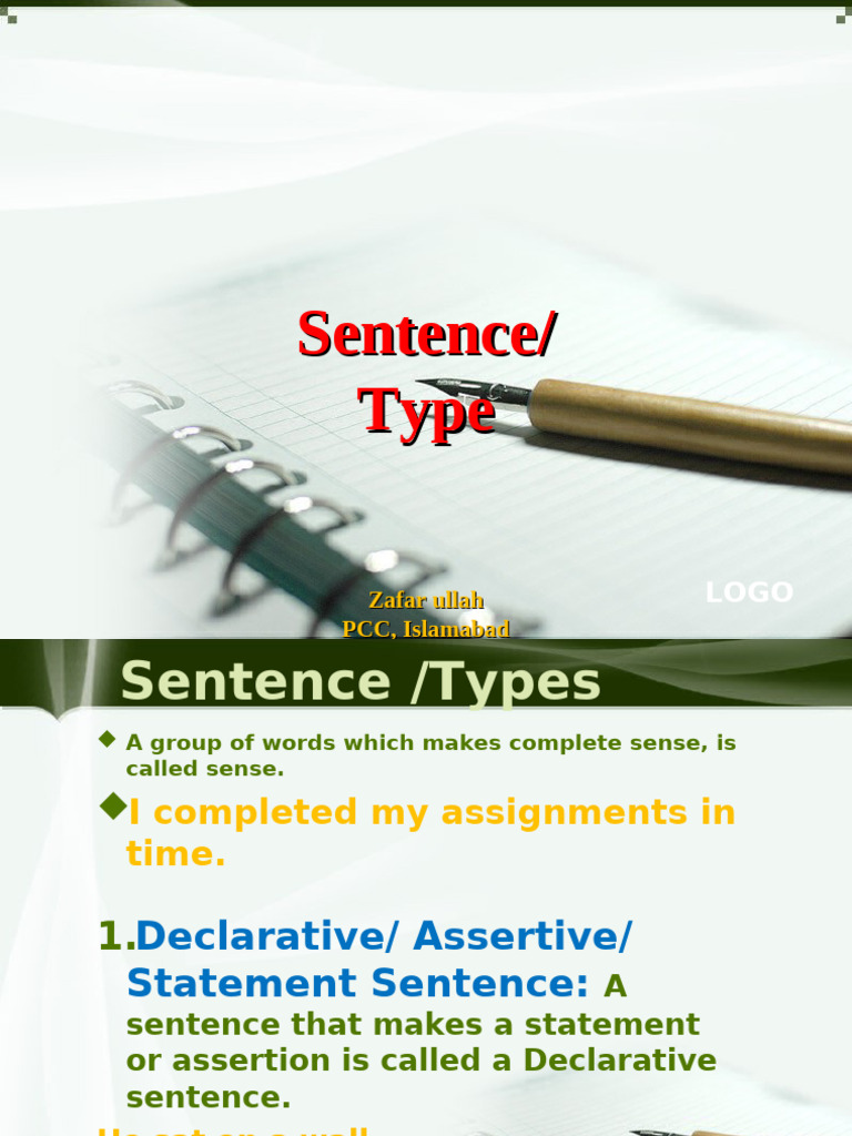 5.II - Sentencetypes of Sentences | PDF | Language Arts & Discipline