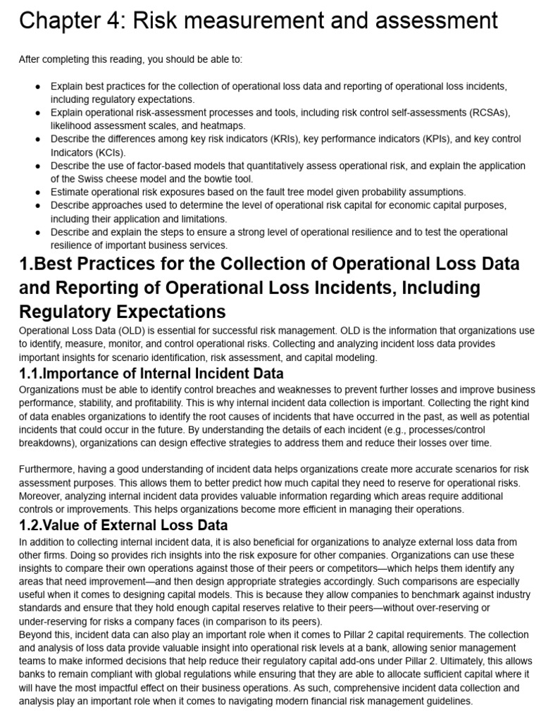 Chapter 4 - Risk Measurement and Assessment | PDF | Risk | Computer Security
