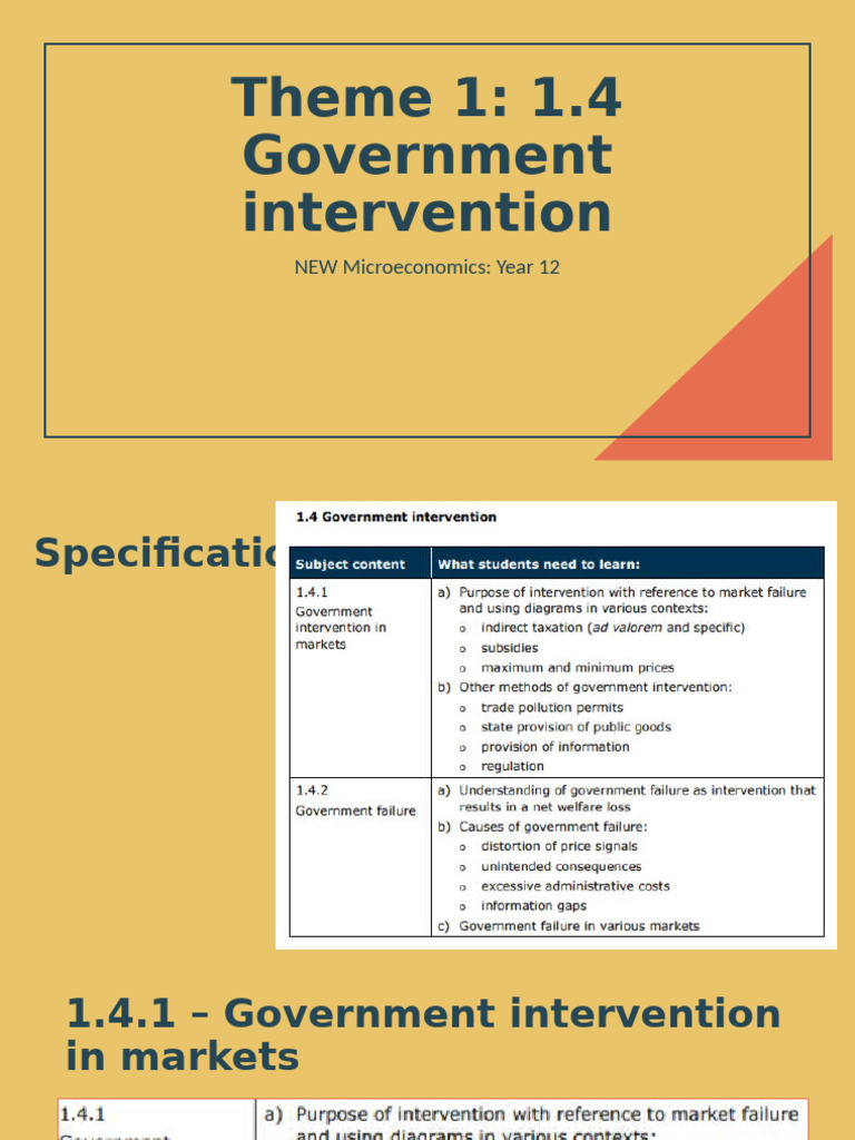 Government Intervention in Markets | PDF | Externality | Market (Economics)