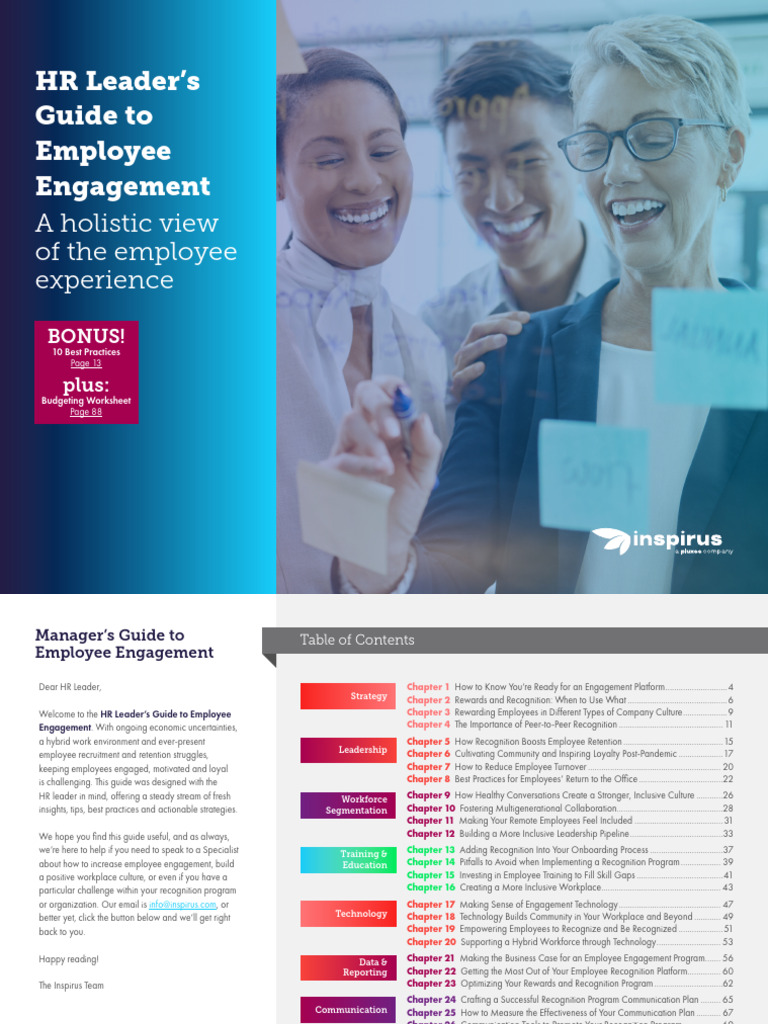 Inspirus - Leaders Guide To Employee Engagement - SM | PDF ...