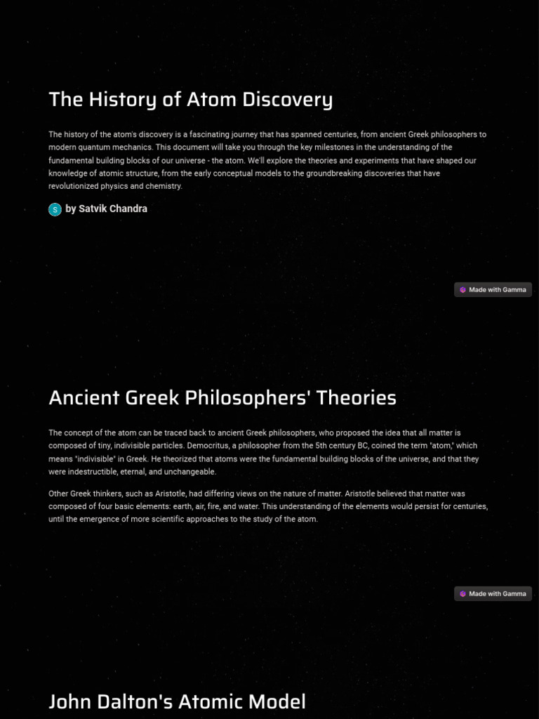 The History of Atom Discovery | PDF | Atoms | Quantum Mechanics