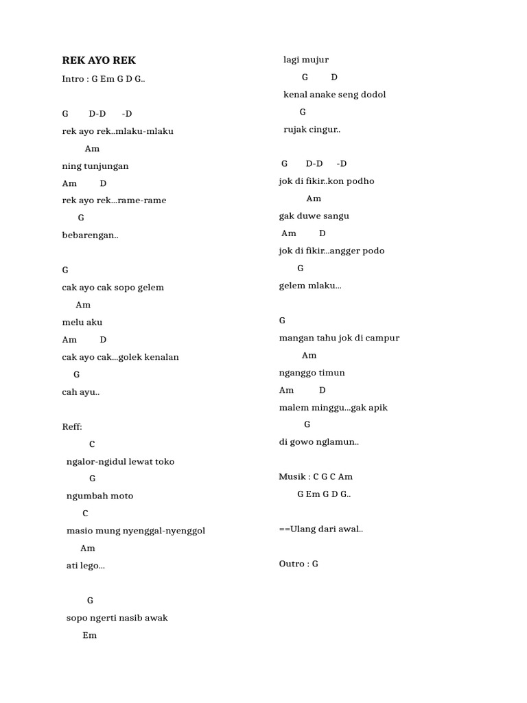 Rek Ayo Rek | PDF