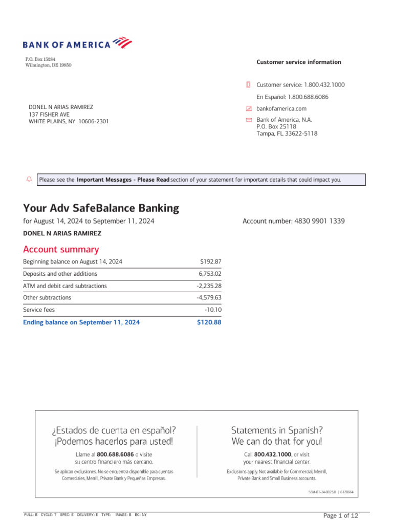 Septiembre 2024 | PDF | Banks | Credit Card