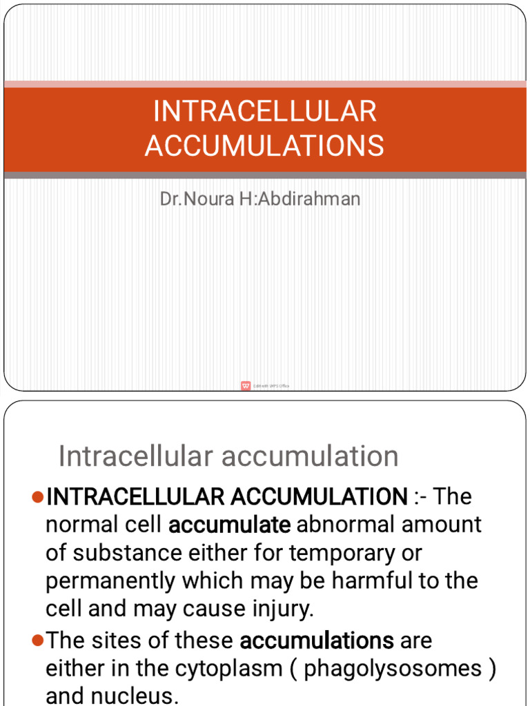 Intracellular Accumulations21 | PDF | Atherosclerosis | Medical Specialties