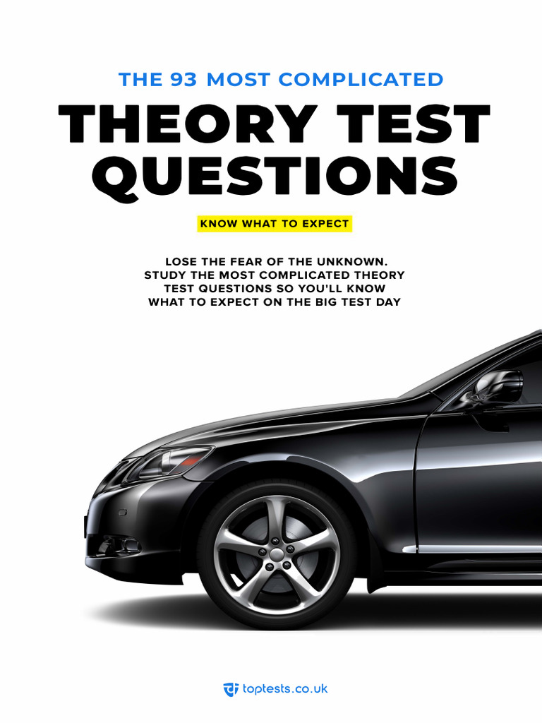 93 Most Complicated Theory Test Questions | PDF | Speed Limit | Road