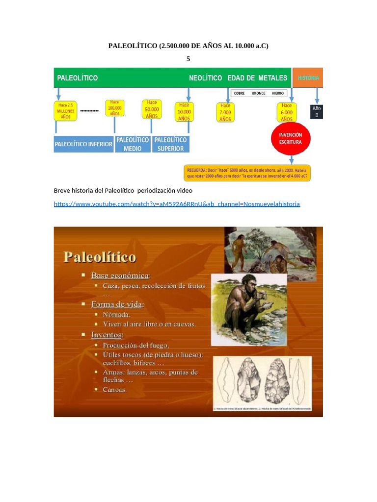 Imágenes del Paleolítico y Neolítico | PDF | Paleolítico | Edad de Piedra