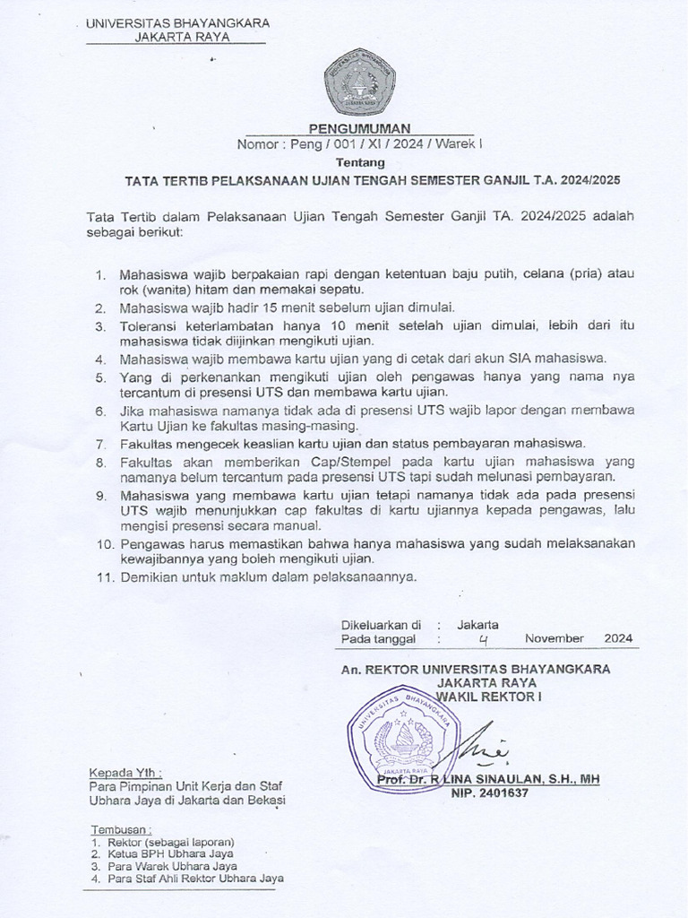 Tata Tertib Uts SMT Ganjil 2425 | PDF