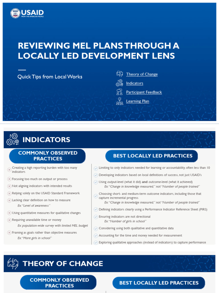 Local Works Job Aid Reviewing Mel Plans | PDF | Cognition