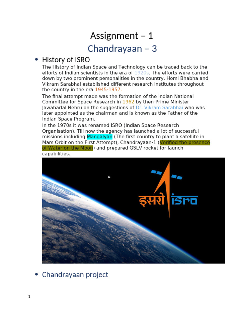 Assignment by Vikram Pratap | PDF | Moon | Moon Landing