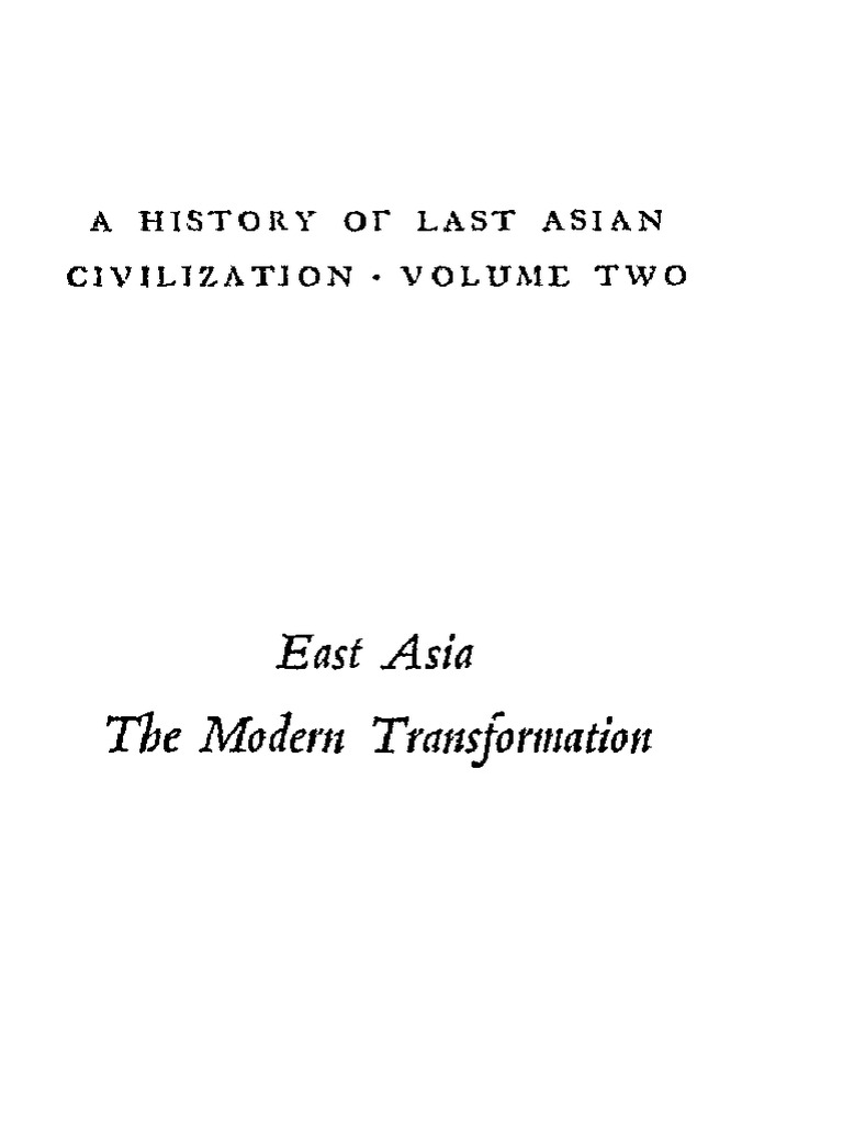 2015.117792.east Asia The Modern Transformation | PDF