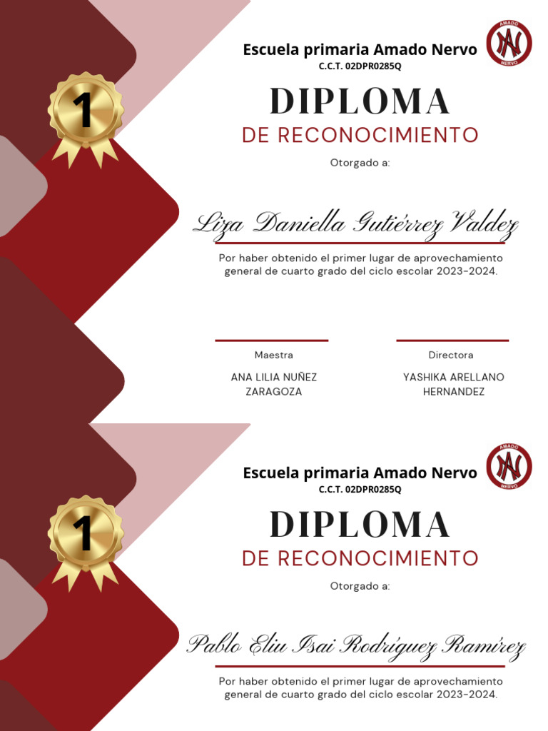 4to Grado Diplomas | PDF