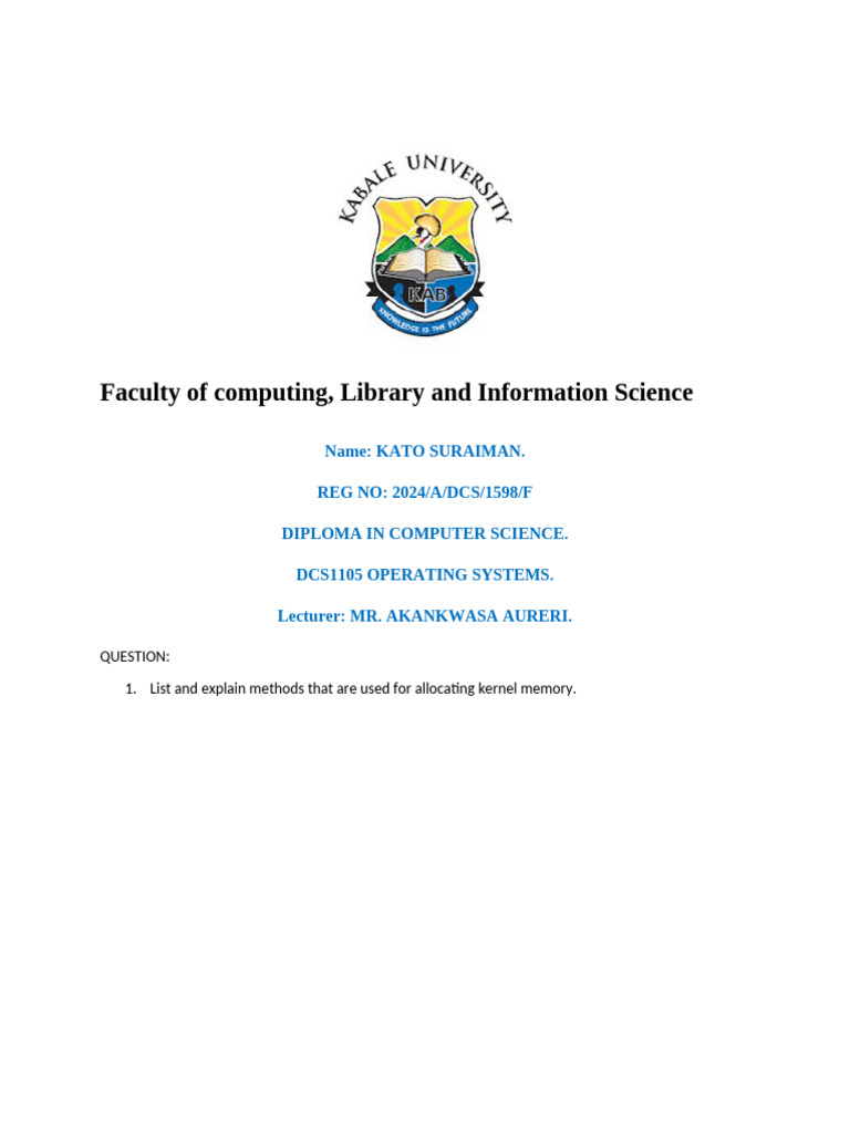 Assignment 2.2 - Copy (2) | PDF | Kernel (Operating System) | Operating System
