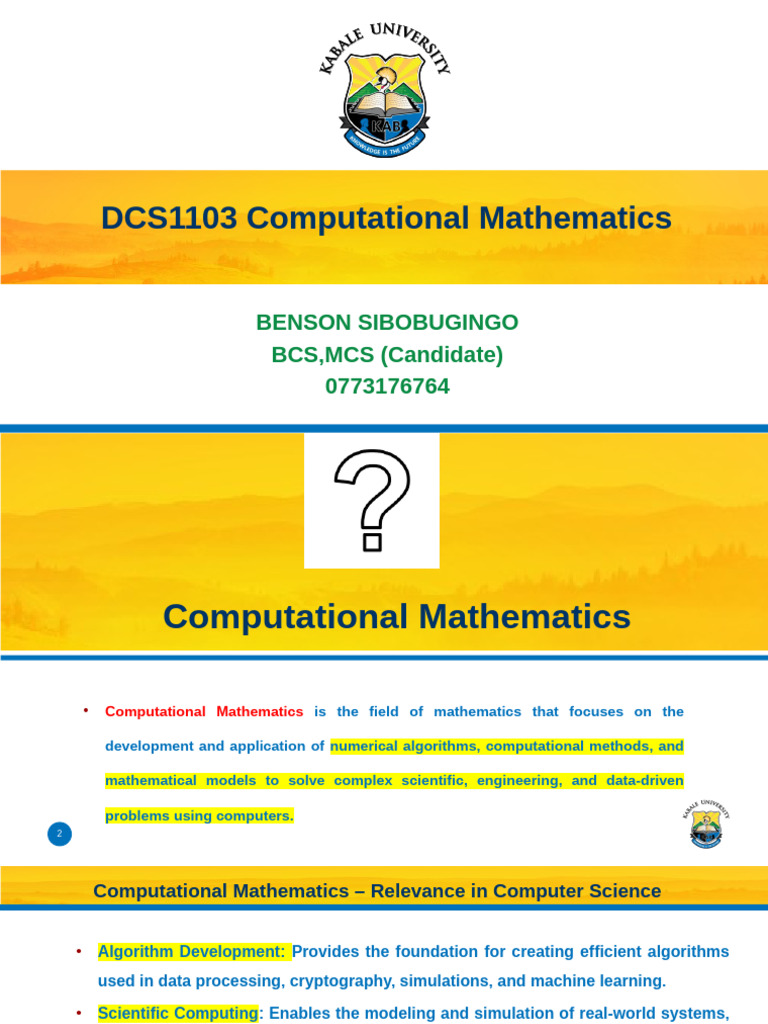 Computational Math for CS Students | PDF | Number Theory | Mathematics